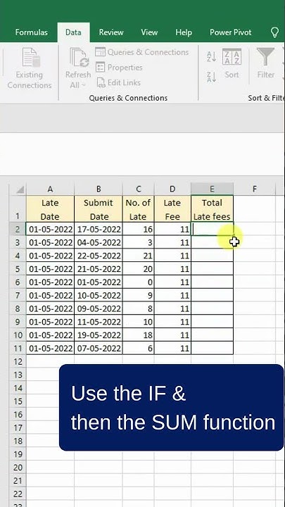 How to Calculate Fees using the IF and SUM Function in Excel & Google Sheet | SkillEnable - YouTube