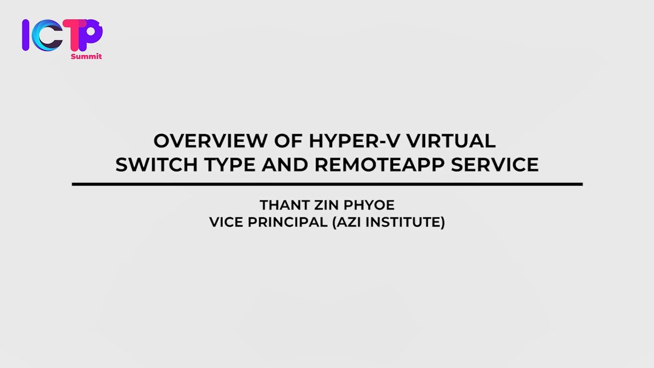 Overview of Hyper V Virtual Switch Types and RemoteApp Services (ICTPs ...
