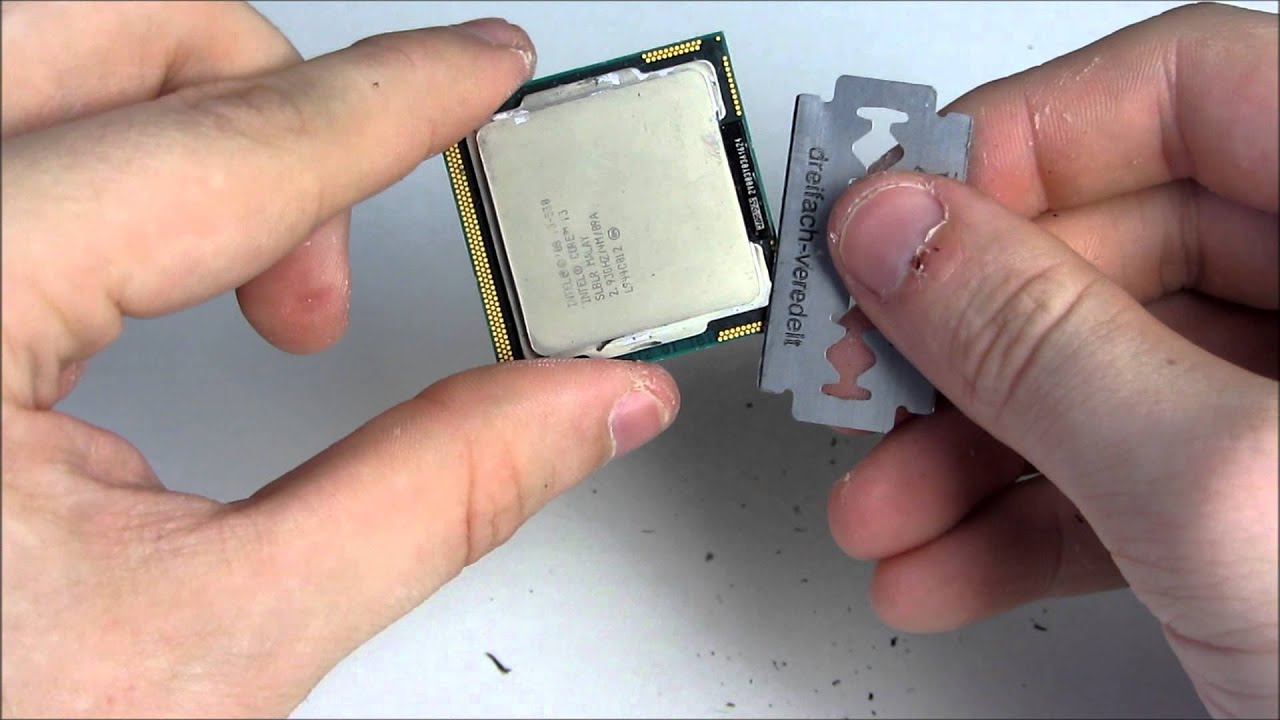 INTEL CPU KÖPFEN HASWELL IVY BRIDGE IHS REMOVAL 1150|1155|1156 TUTORIAL ...