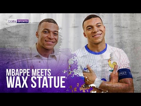 Mbappé Meets His Wax Twin: "Handsome!" | beIN SPORTS USA - YouTube
