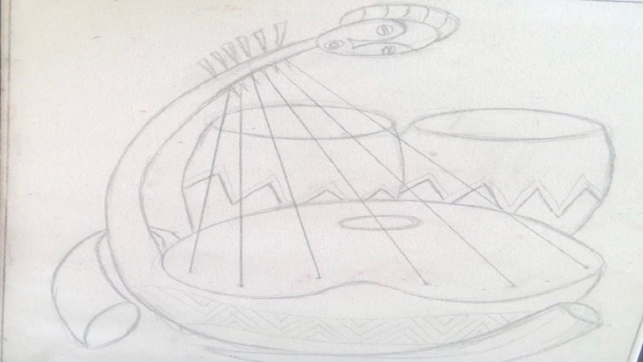 African Instrument drawing - YouTube