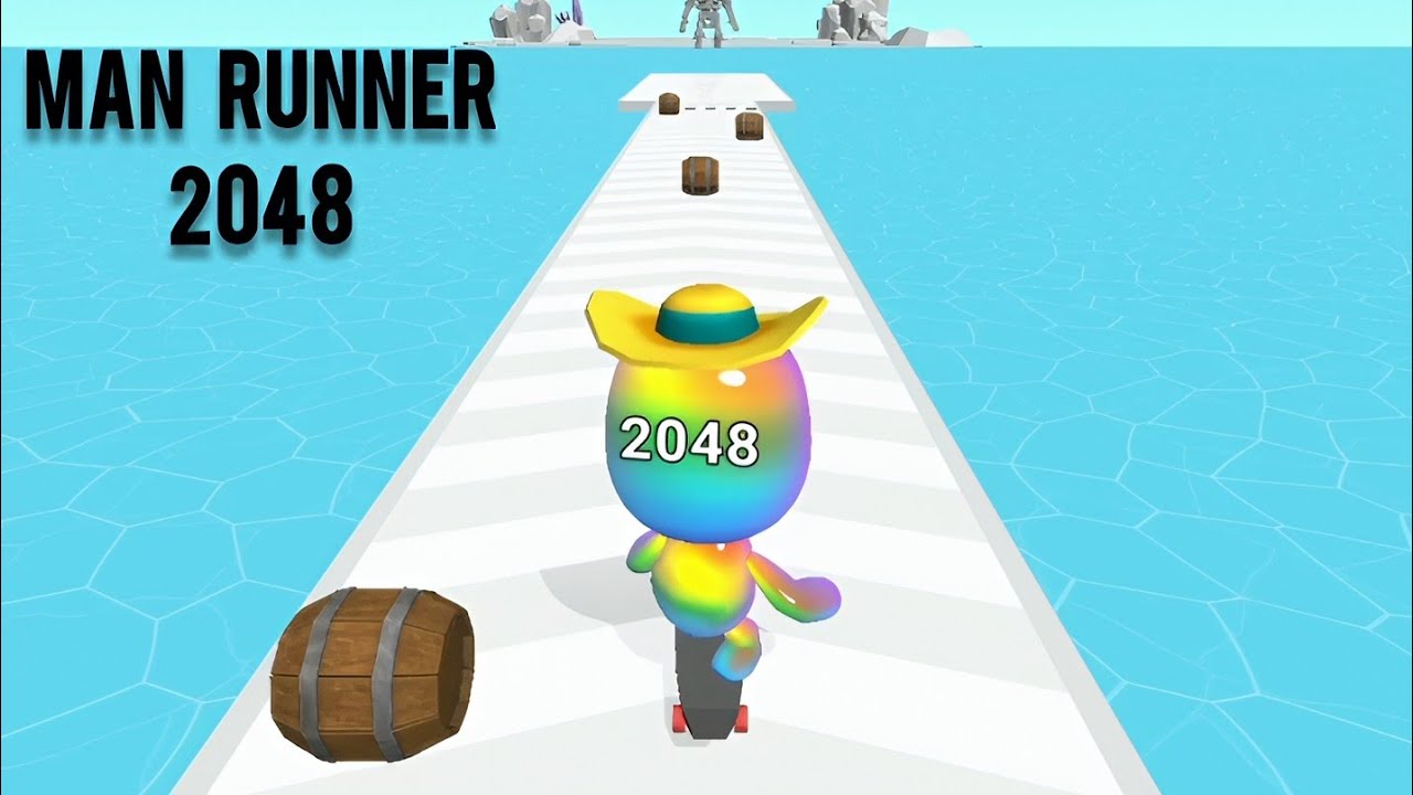 Man runner 2048 Game - YouTube