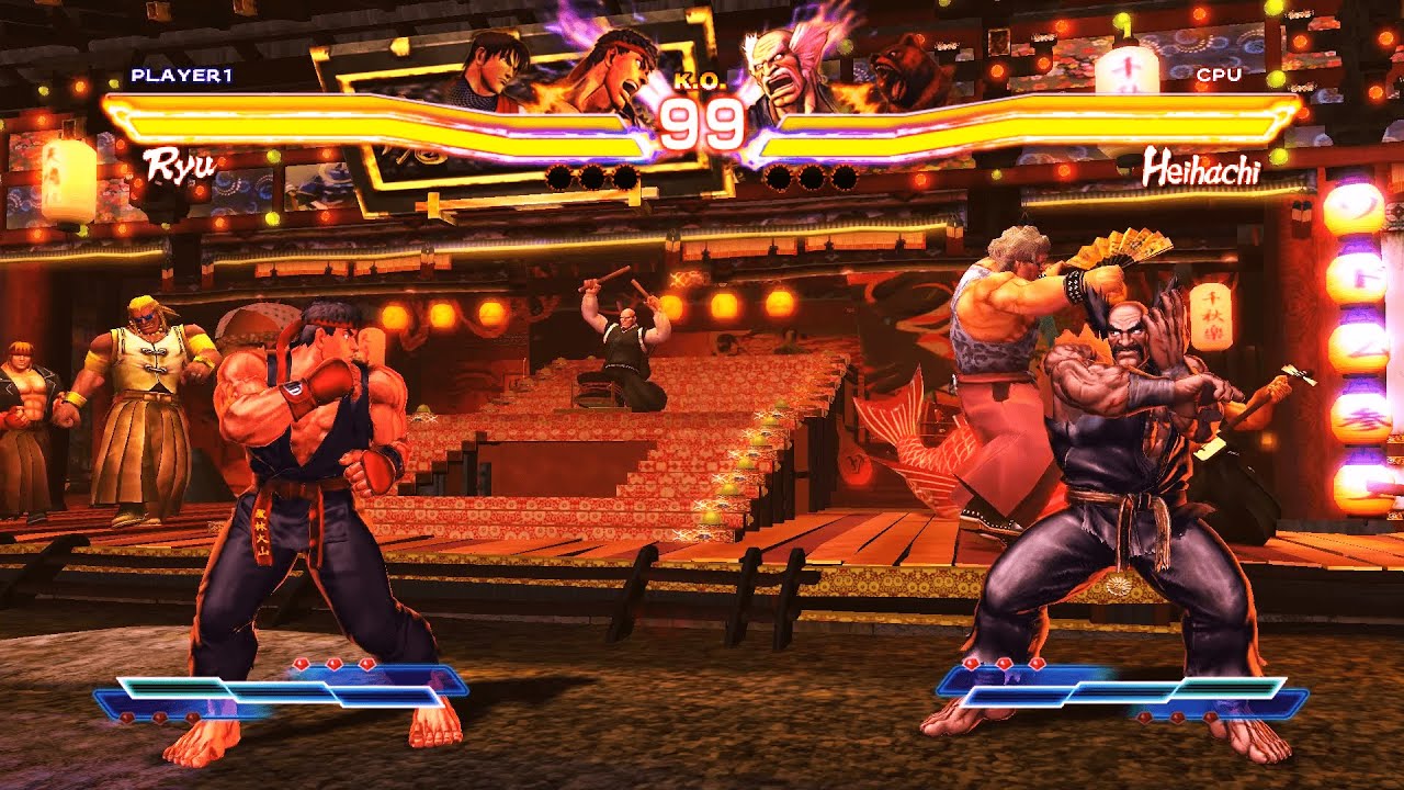 Ryu & Guy vs Heihachi & Kuma (Hardest) - Street Fighter X Tekken - YouTube