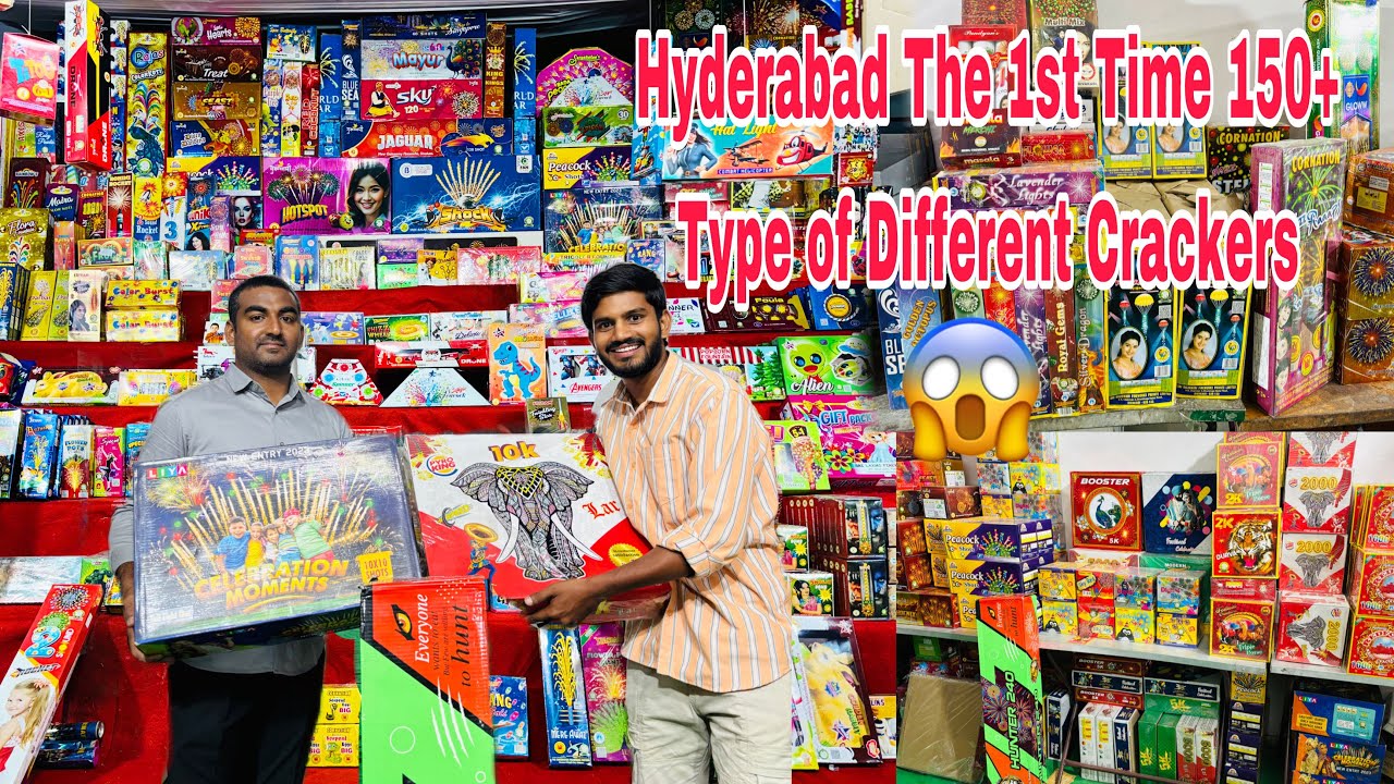 Hyderabad The 1st Time 150+ Type Of Different Diwali Crackers || Shree ...