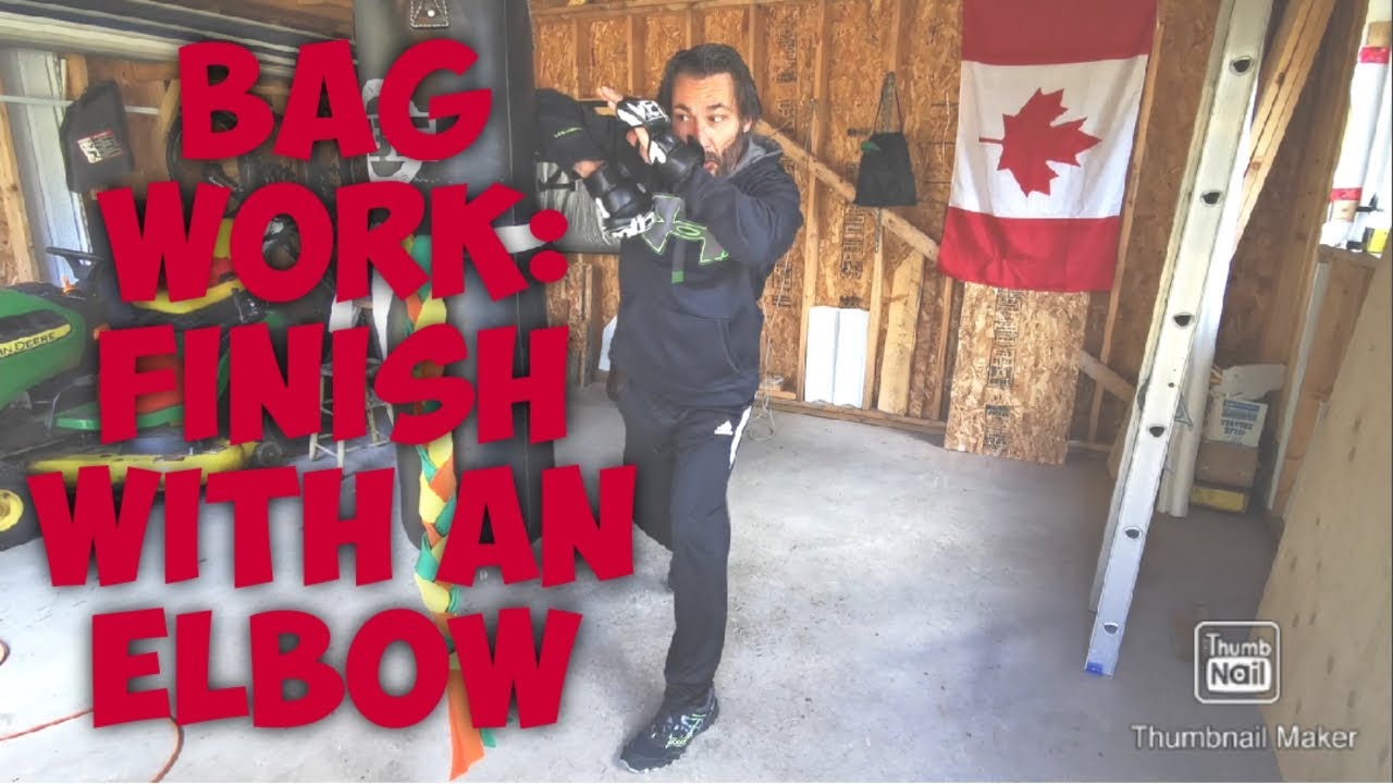 Bag Work: Finish with an Elbow - YouTube
