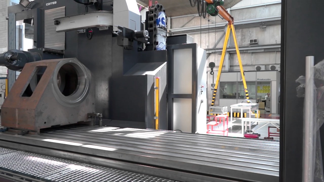 Correa Norma L - Fixed Bed Mill doing a turning operation - YouTube