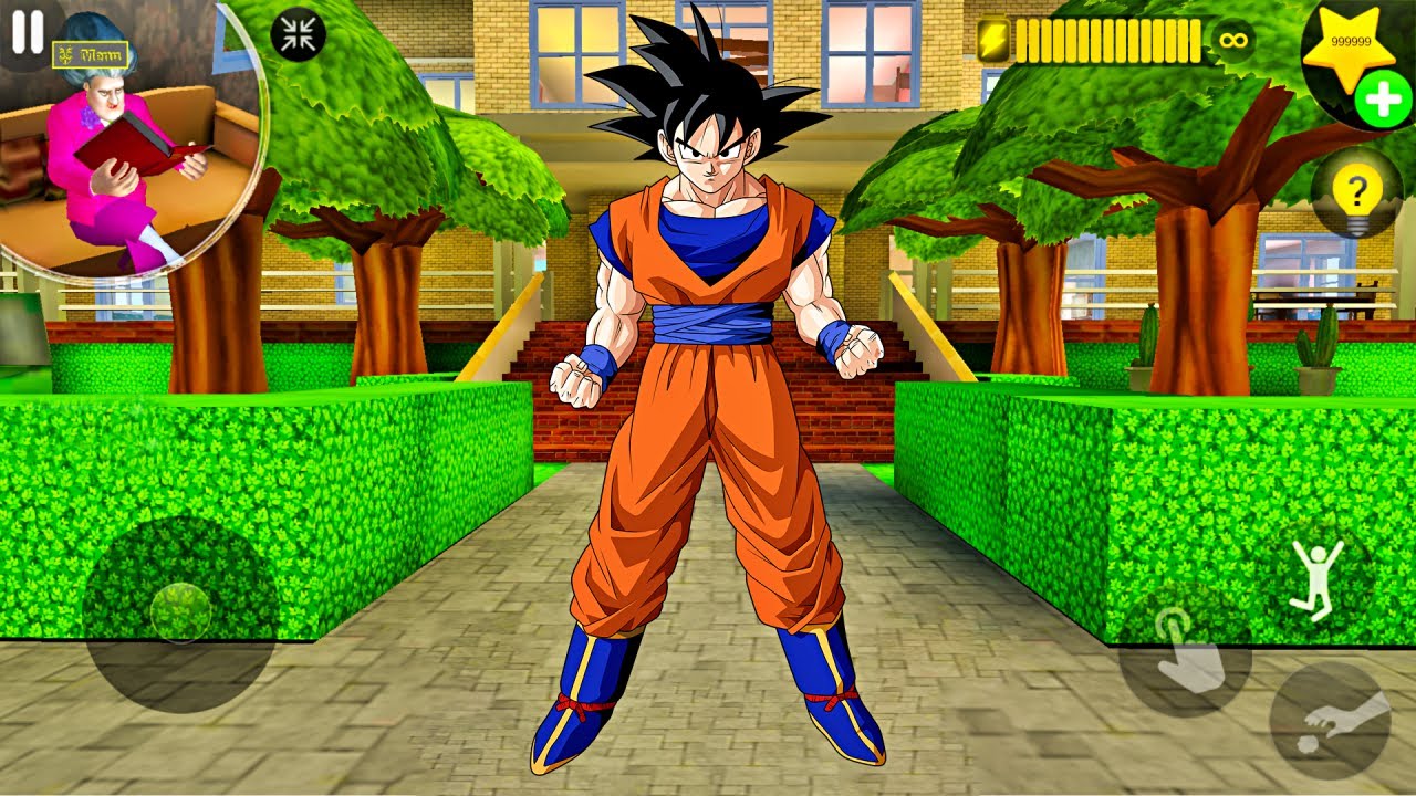 Playing as GOKU Dragon Ball Z in Scary Teacher 3D Troll Miss T every ...