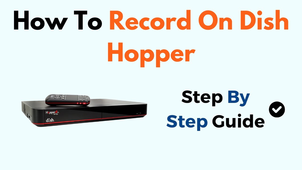 How To Record On Dish Hopper - YouTube