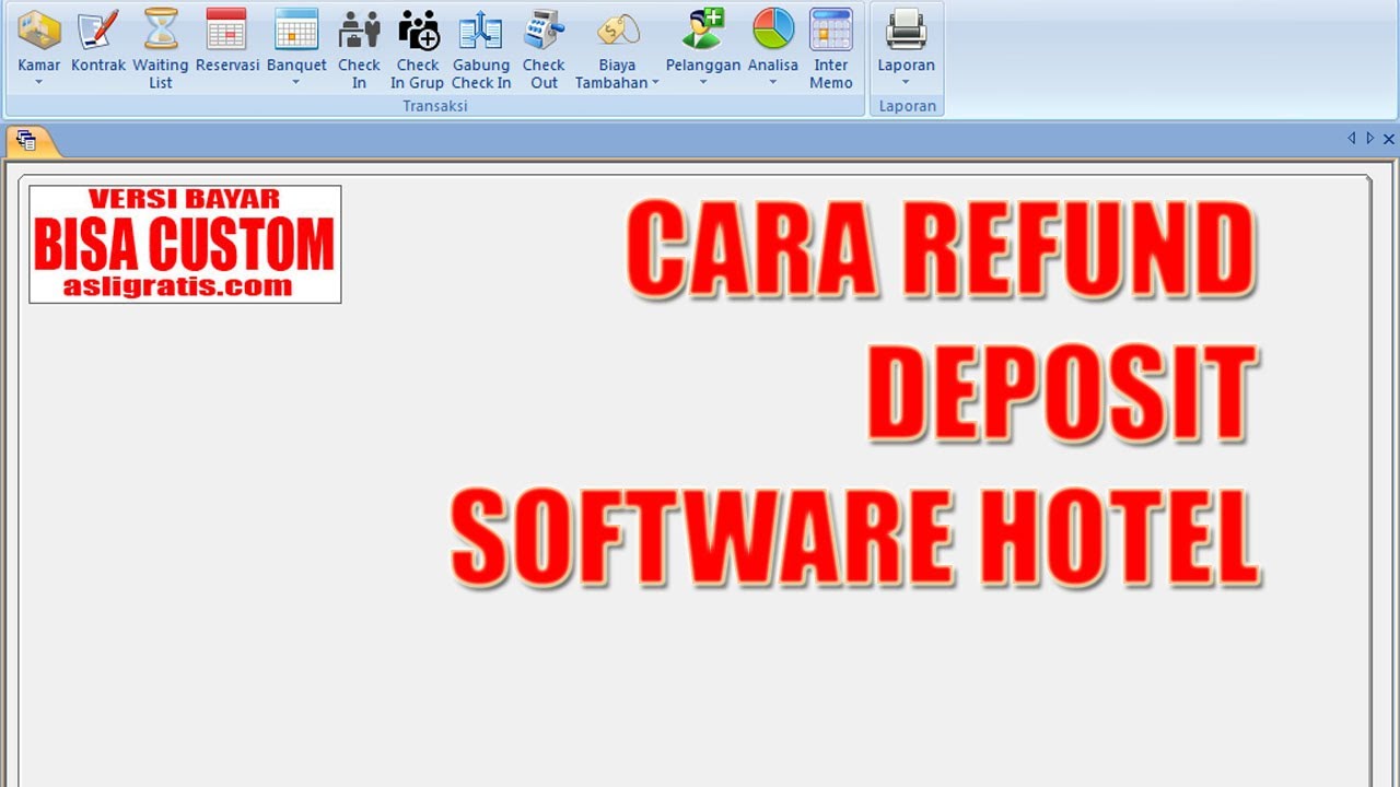 CARA REFUND DEPOSIT SOFTWARE HOTEL - YouTube