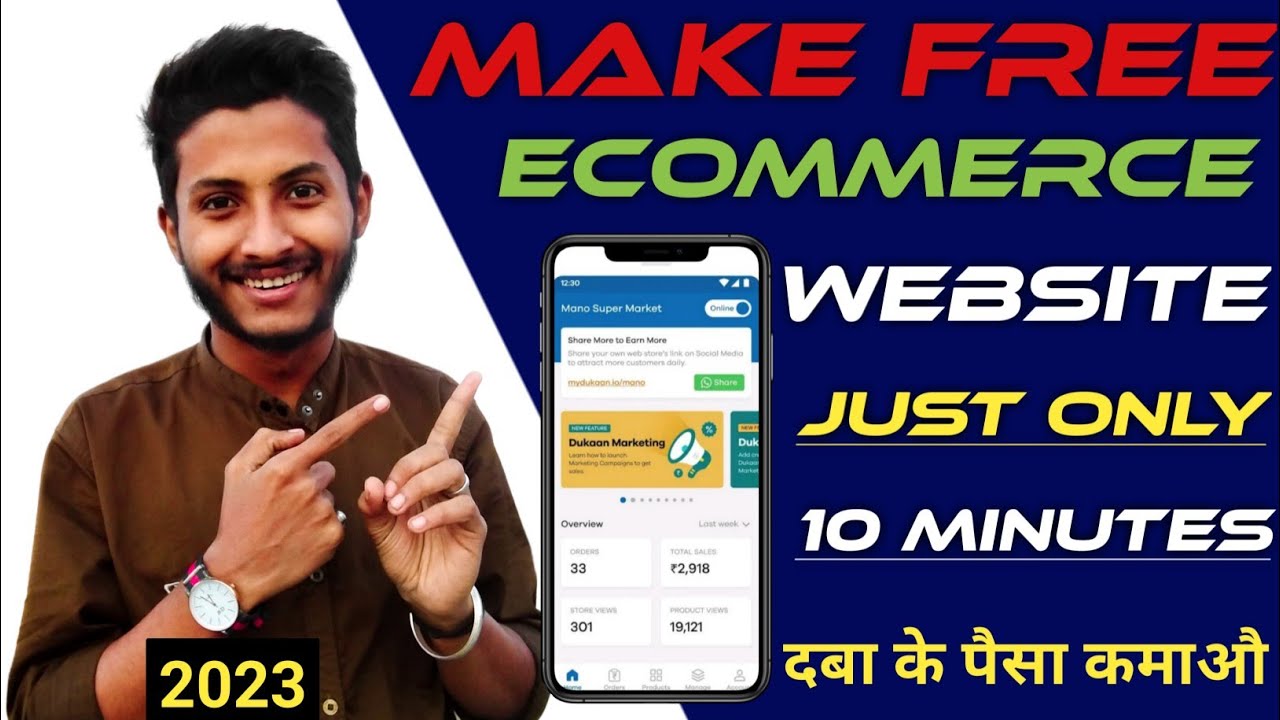 How to Make Ecommerce Website for FREE in India | Dukaan App Full ...