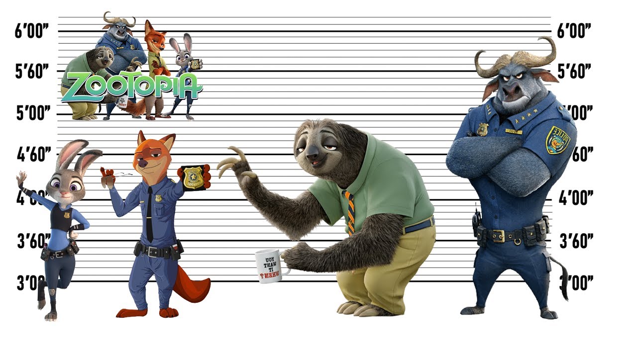 Zootopia Size Comparison | The Biggest Characters of Zootopia - YouTube