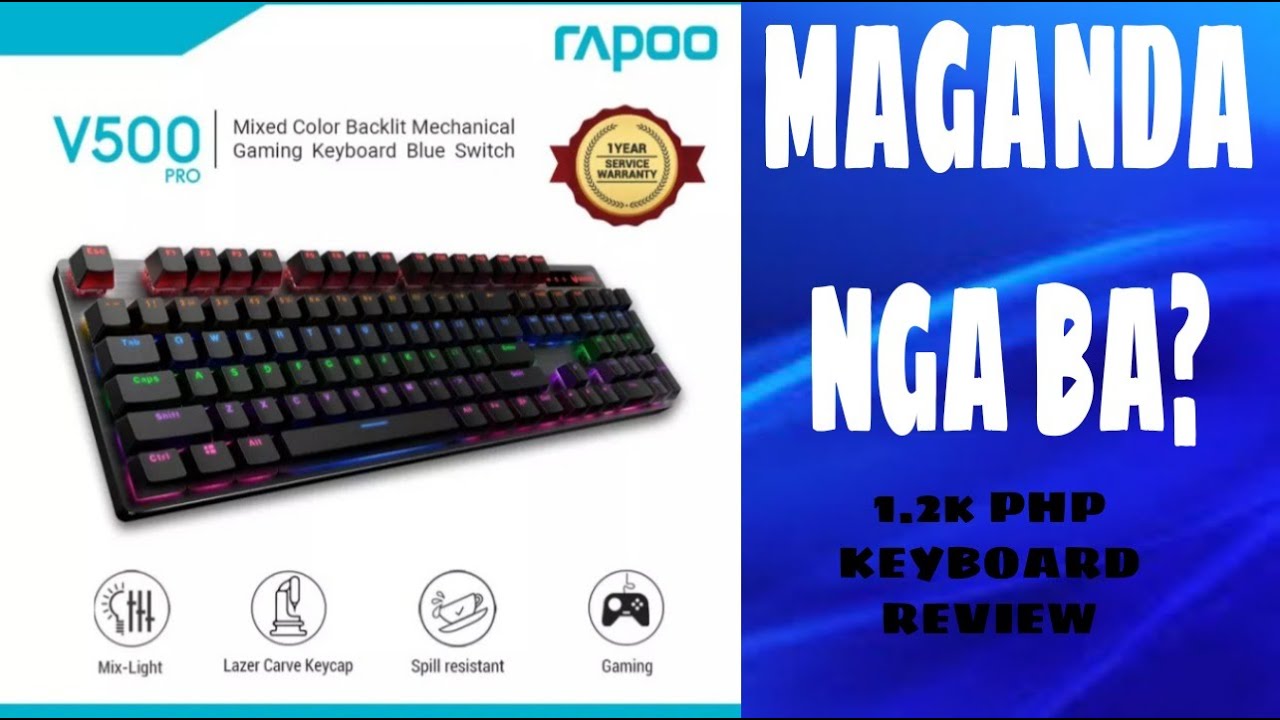 Rapoo V500 Pro Mechanical Keyboard Review - YouTube