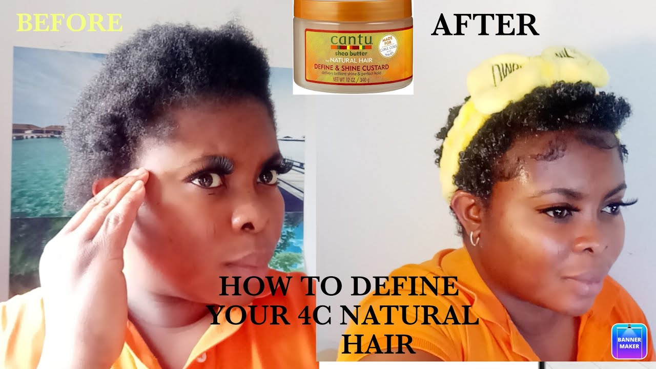 Define Natural 4C Hair Using Cantu Custard #define #4chair - YouTube