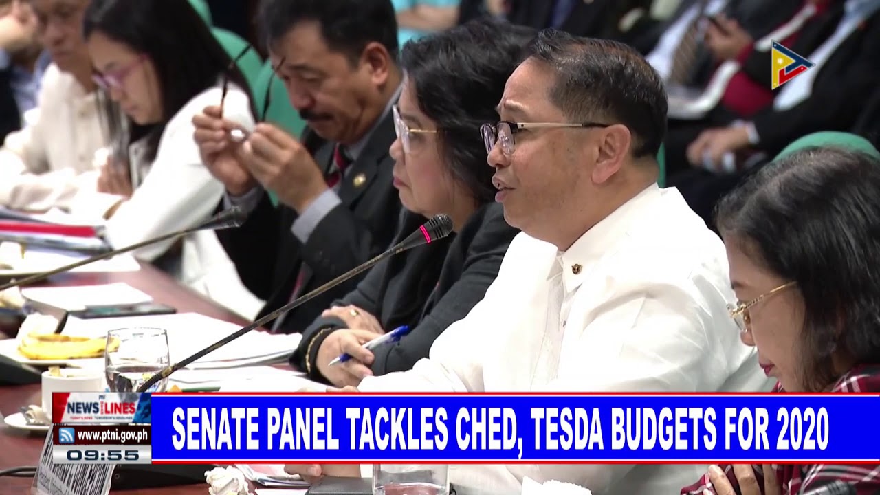 Senate panel tackles CHED, TESDA budget for 2020 - YouTube