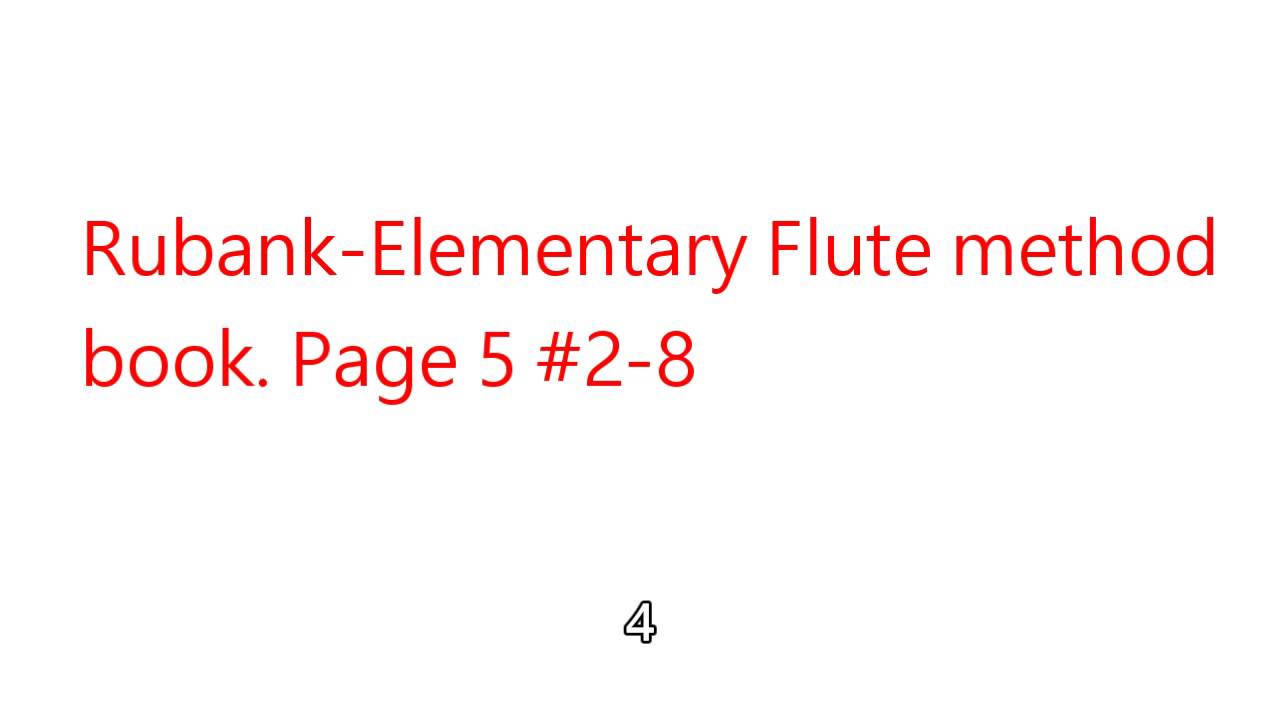 Rubank-Elementary Flute method book. Page 5 #2-8 - YouTube