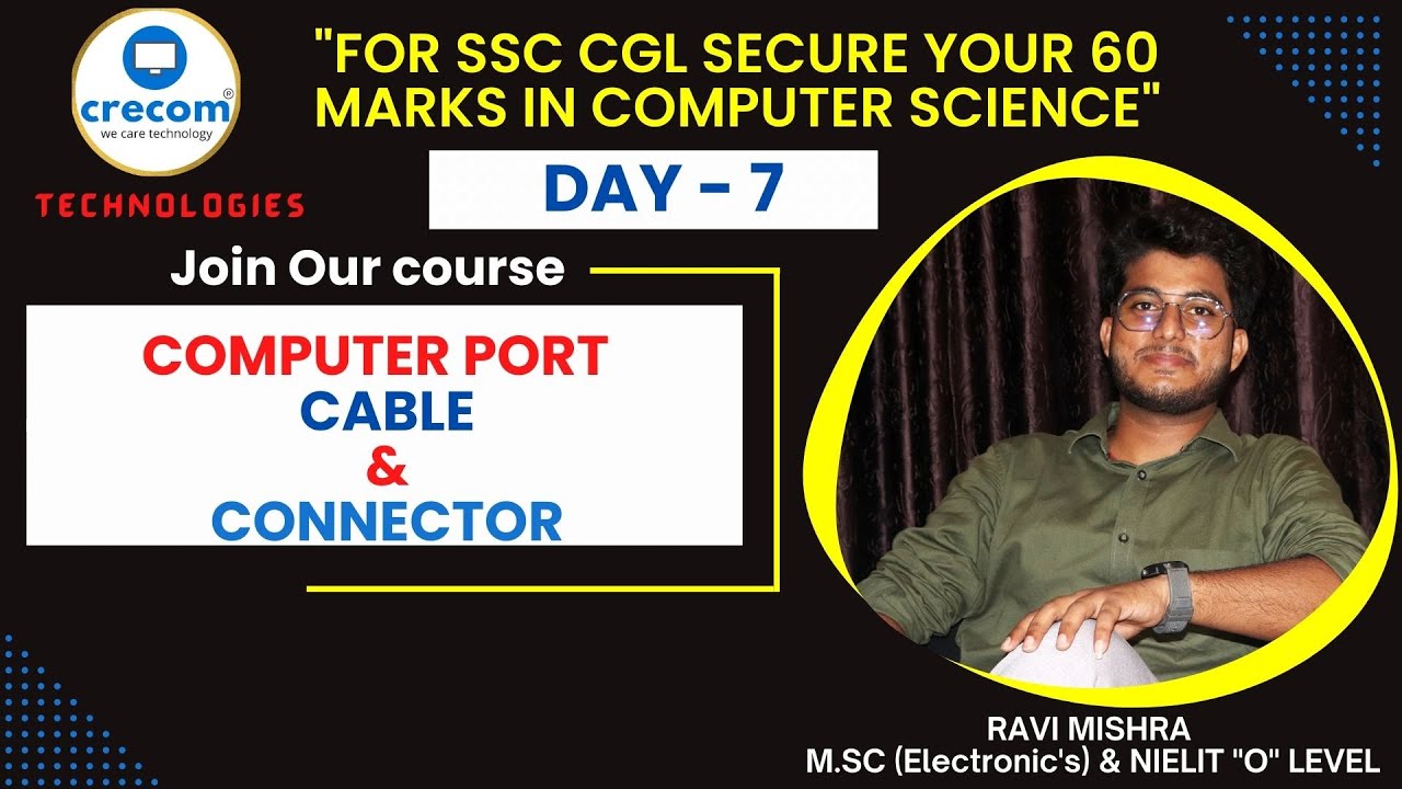 COMPUTER PORTS AND CABLES |BASIC QUESTIONS FOR SSC| COMPUTER FOR ...