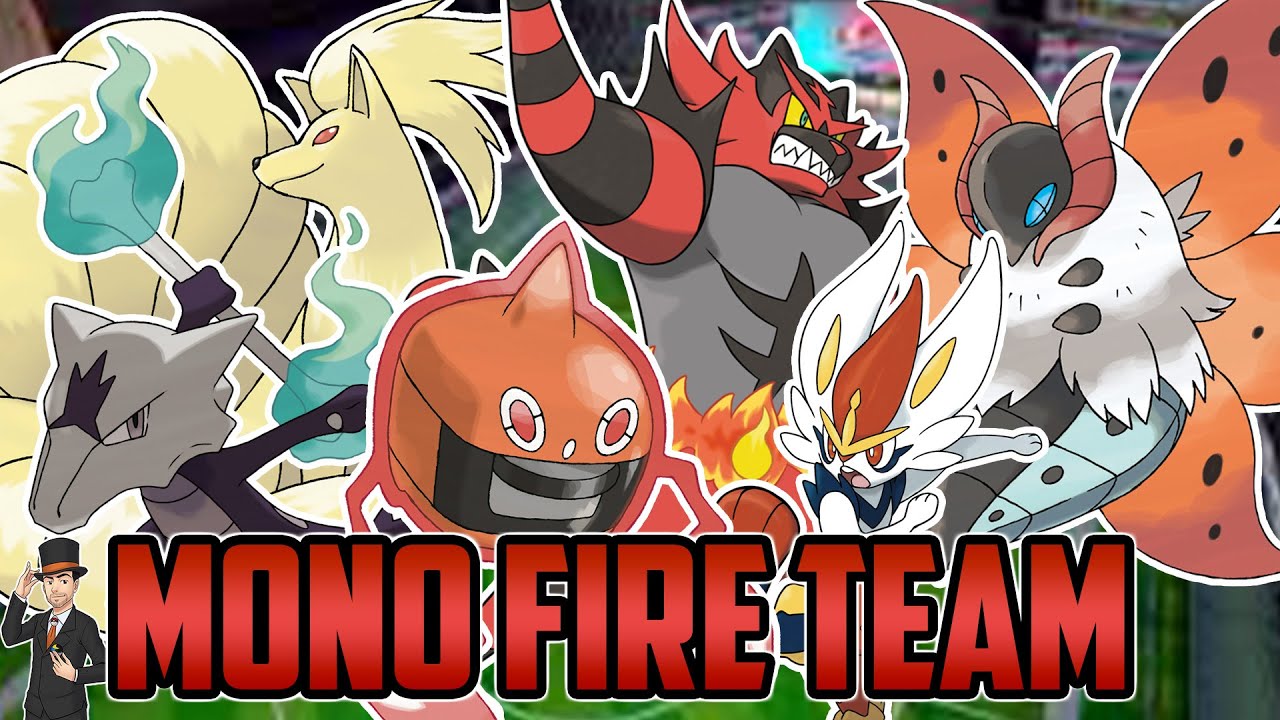 Mono Type Fire Team in Pokemon Sword & Shield - YouTube