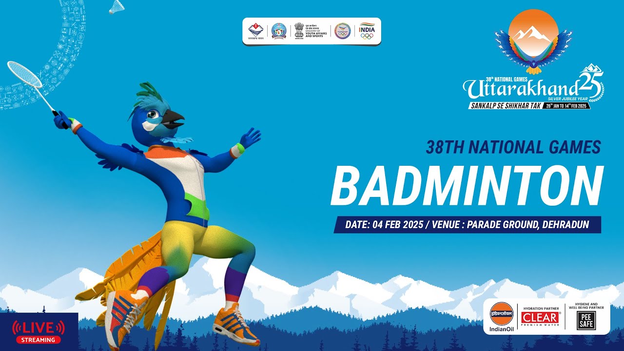 38th National Games Badminton Live Stream (04-02-2025) - YouTube