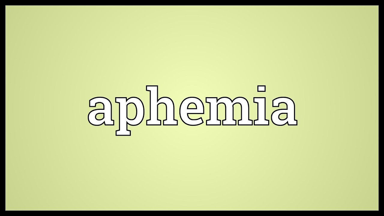 Aphemia Meaning - YouTube