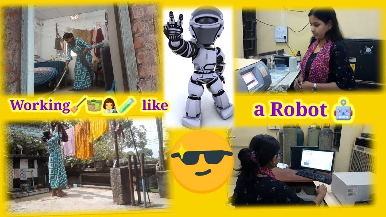 Working like a Robot 🤖 || PhD work 🧪& Room work 🧹🧺balancing || Daily ...