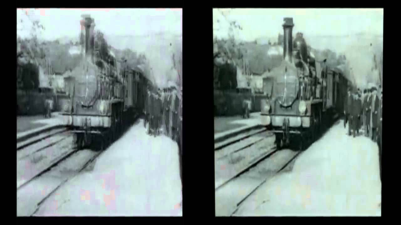 Arrival of a Train at La Ciotat The Lumière Brothers, 1895 3d - YouTube