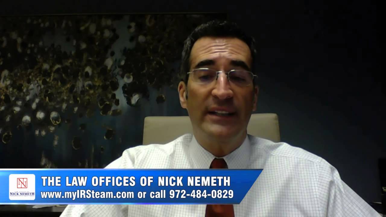 Dallas Nick Nemeth Talks About National IRS Tax Resolution Companies ...
