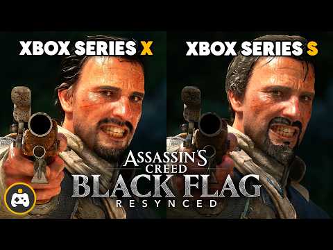 Assassin's Creed Black Flag Resynced XBOX Series X Vs S - Side By Side Gameplay Comparison
