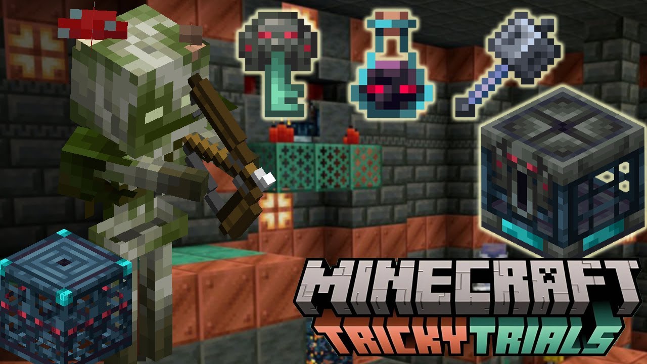 Minecraft UPDATE 1.21 TRICKY TRIALS Mace Ominous Bottle Ominous Trial ...