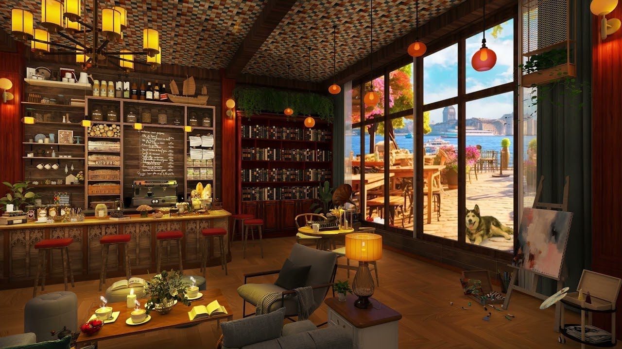 Jazz Music for Work, Study, Relax ☕ Cozy Coffee Shop Ambience with ...