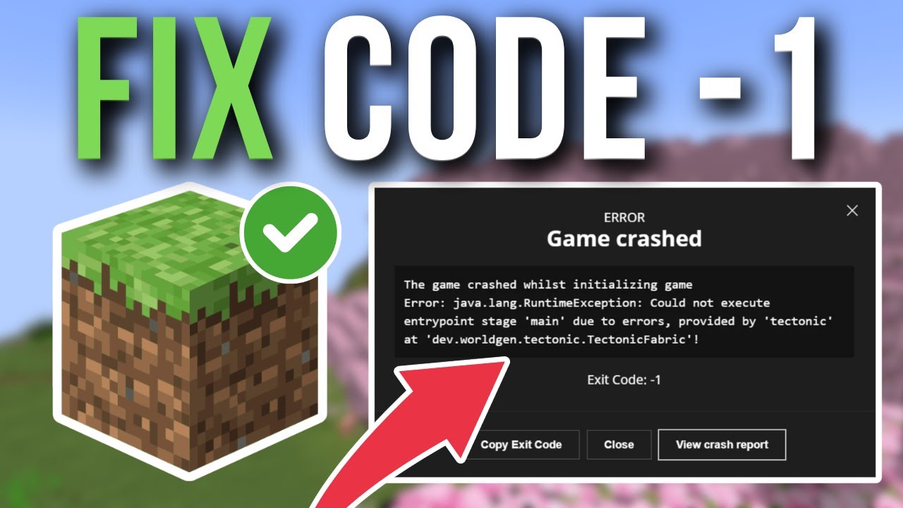 How To Fix Minecraft Exit Code: -1 - YouTube