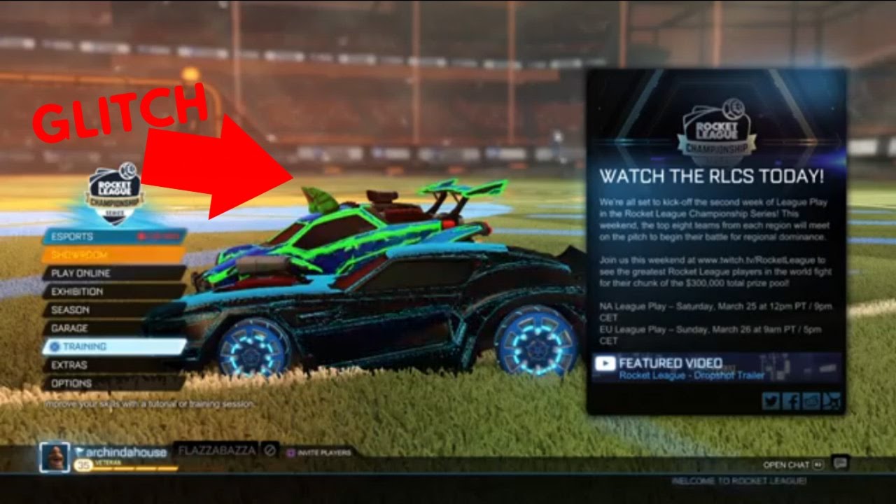 ROCKET LEAGUE GLITCH !!!!!! - YouTube
