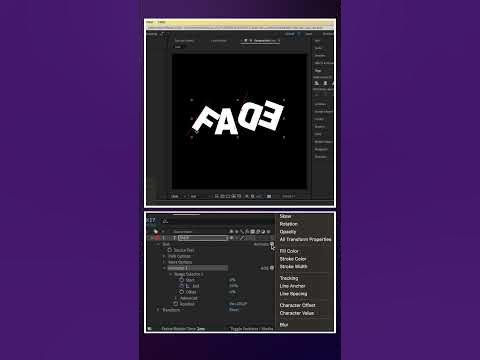 Fade Text Animation in After Effects | Tutorial - YouTube