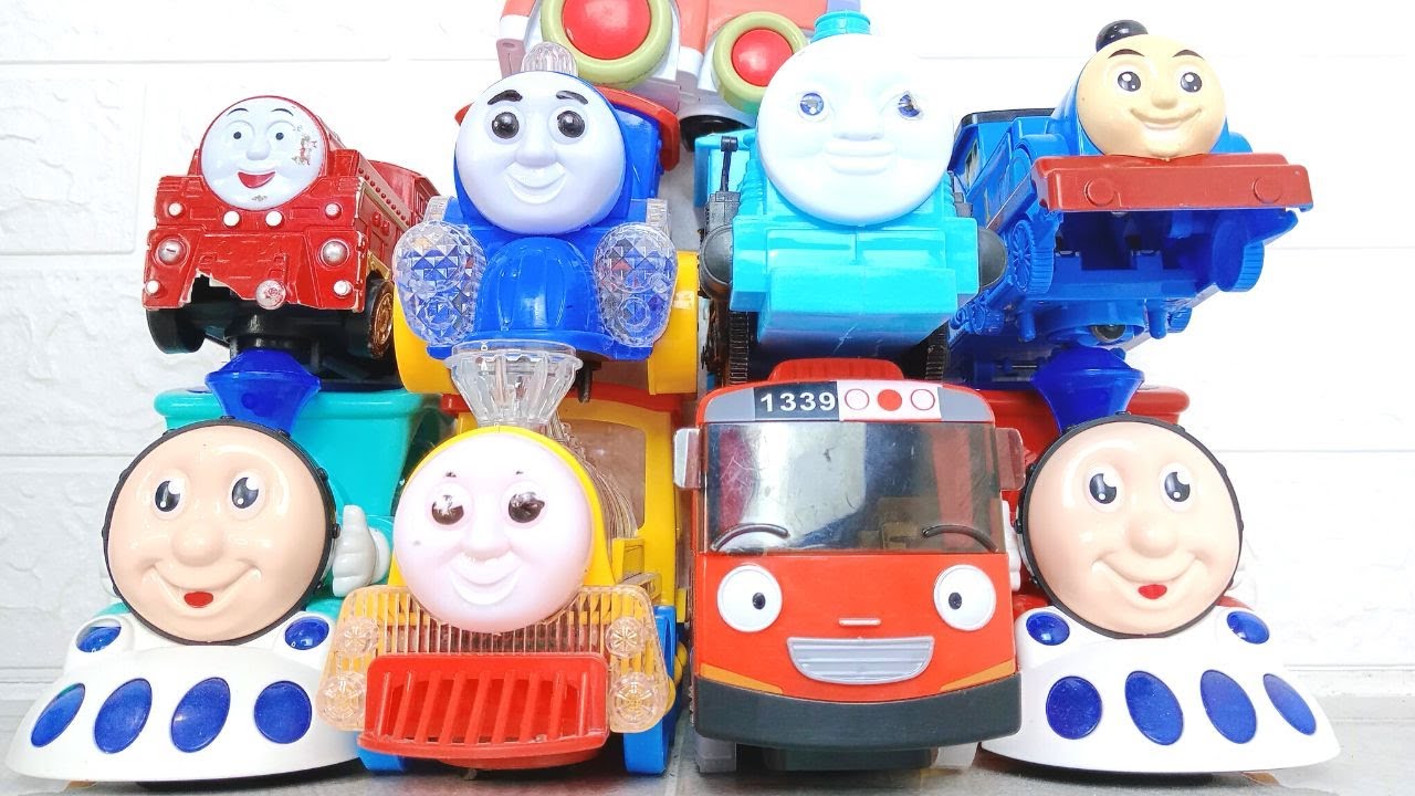 Thomas And Friends, Bus Tayo, Thomas Jumping, Robot Thomas | Happy ...
