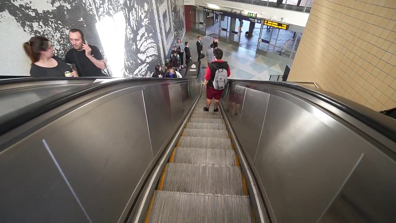 Sweden, Stockholm, Alvik subway station, 1X escalator , 1X elevator ...