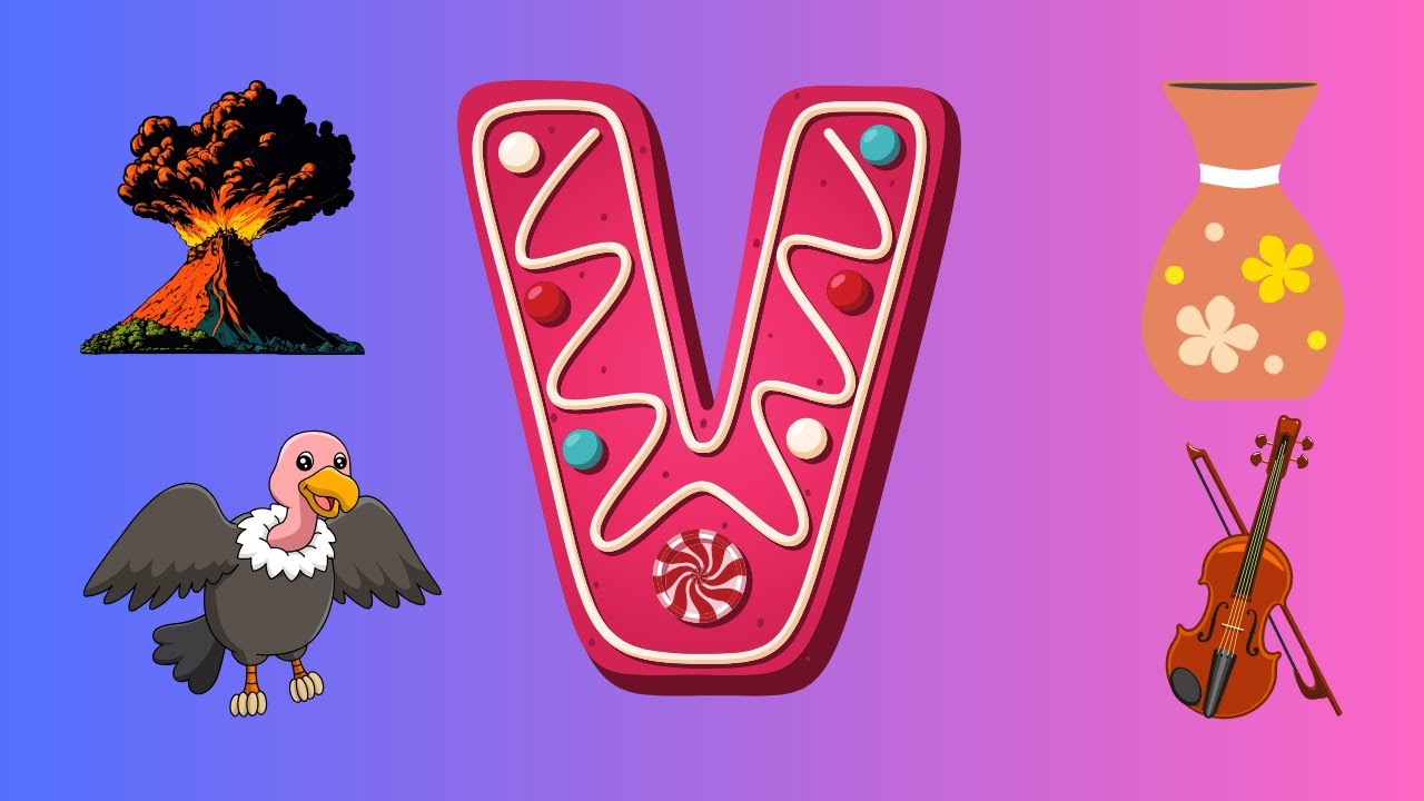 ABC | The Letter 'V' Song | Lets Learn Alphabets Kids, A To Z Alphabets ...