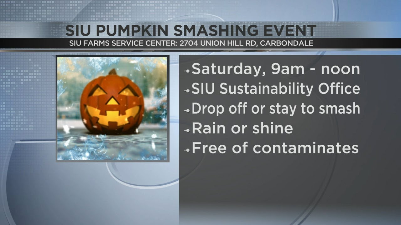 Community invited for SIU Pumpkin Smashing Event this Weekend - YouTube