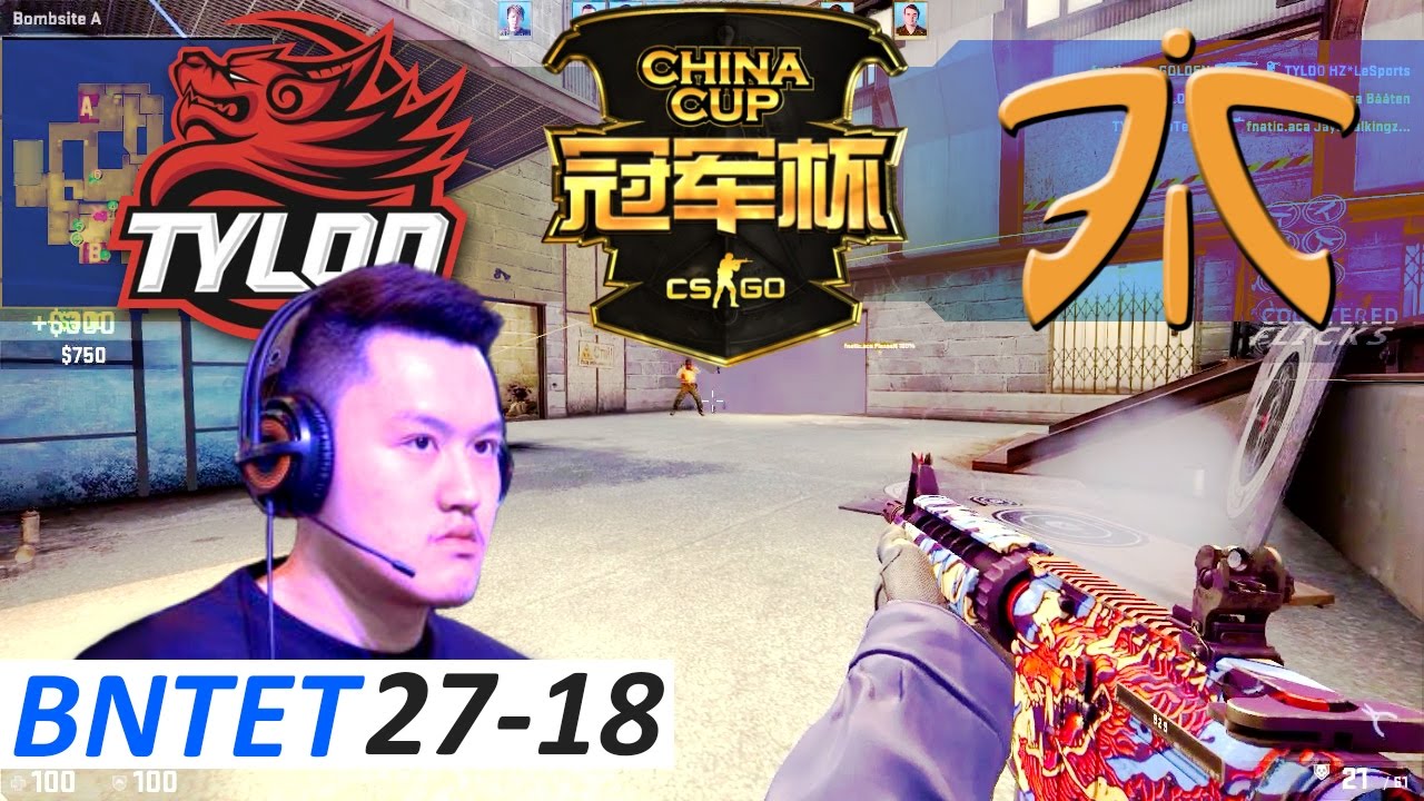 BnTeT 27-18 / TyLoo vs fnatic Academy / Cache / CSGO China Cup 2017 - YouTube