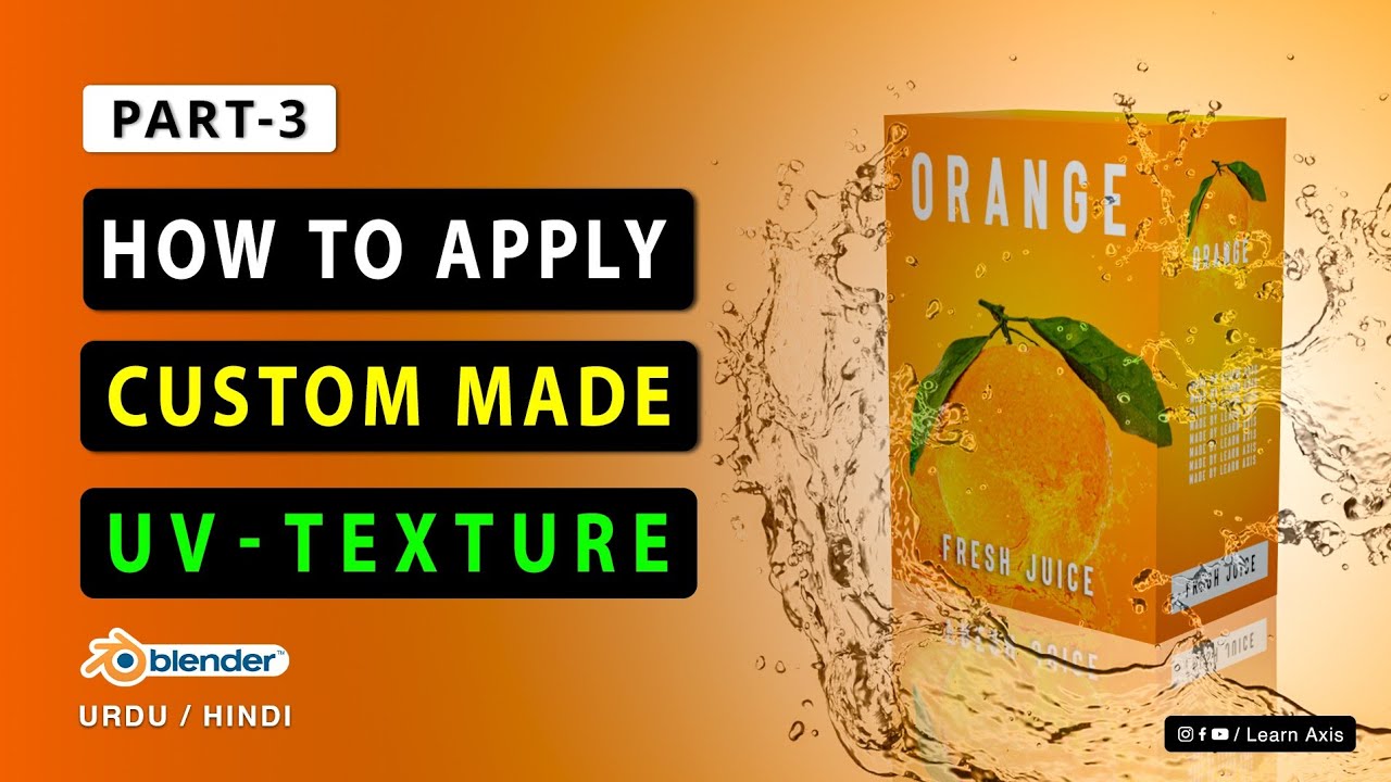 How To Apply Custom Made UV Texture Map In Blender Final Part 03 How To Apply Custom Made UV Texture Map In Blender Final Part 03