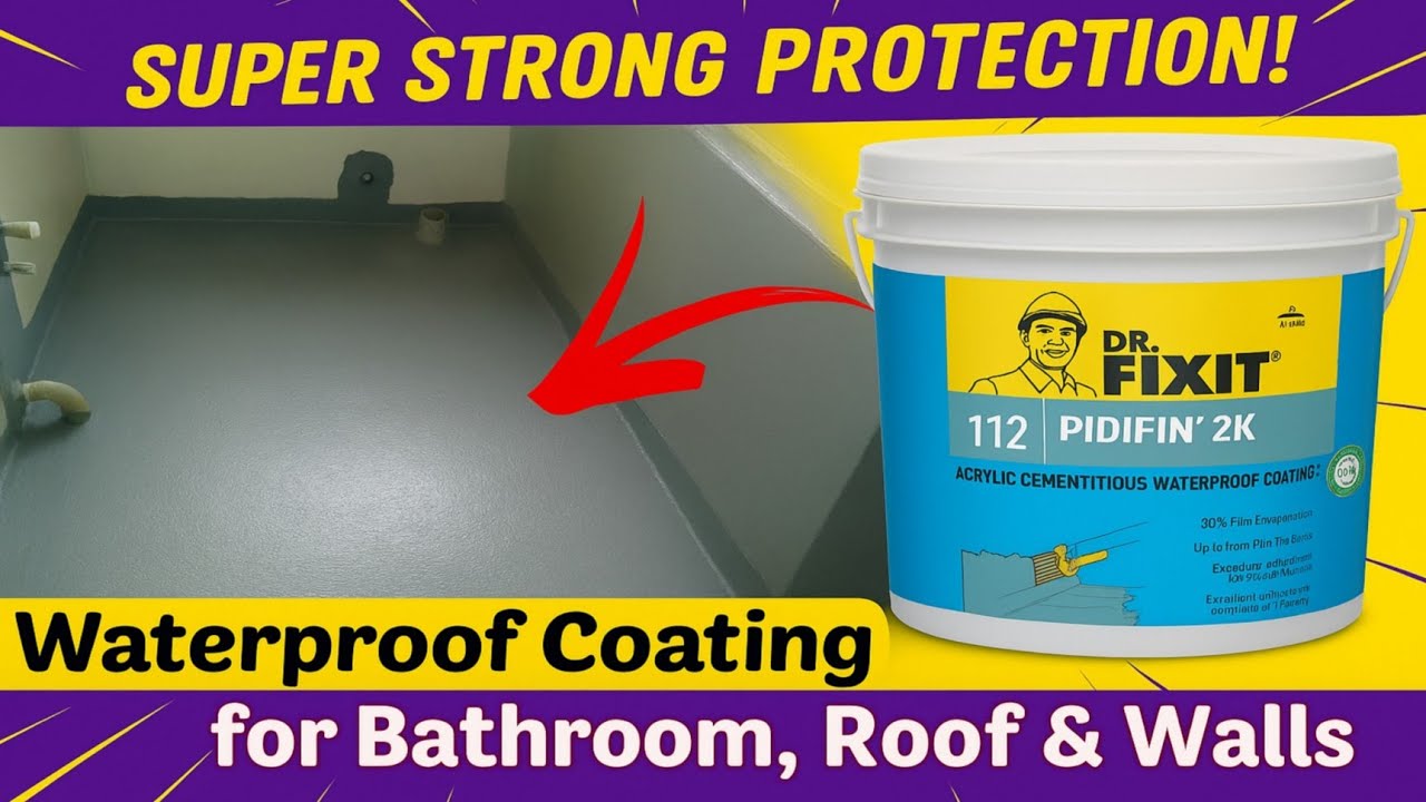 Dr. Fixit Pidifin 2K | Waterproof Coating for Bathroom, Roof and Walls ...
