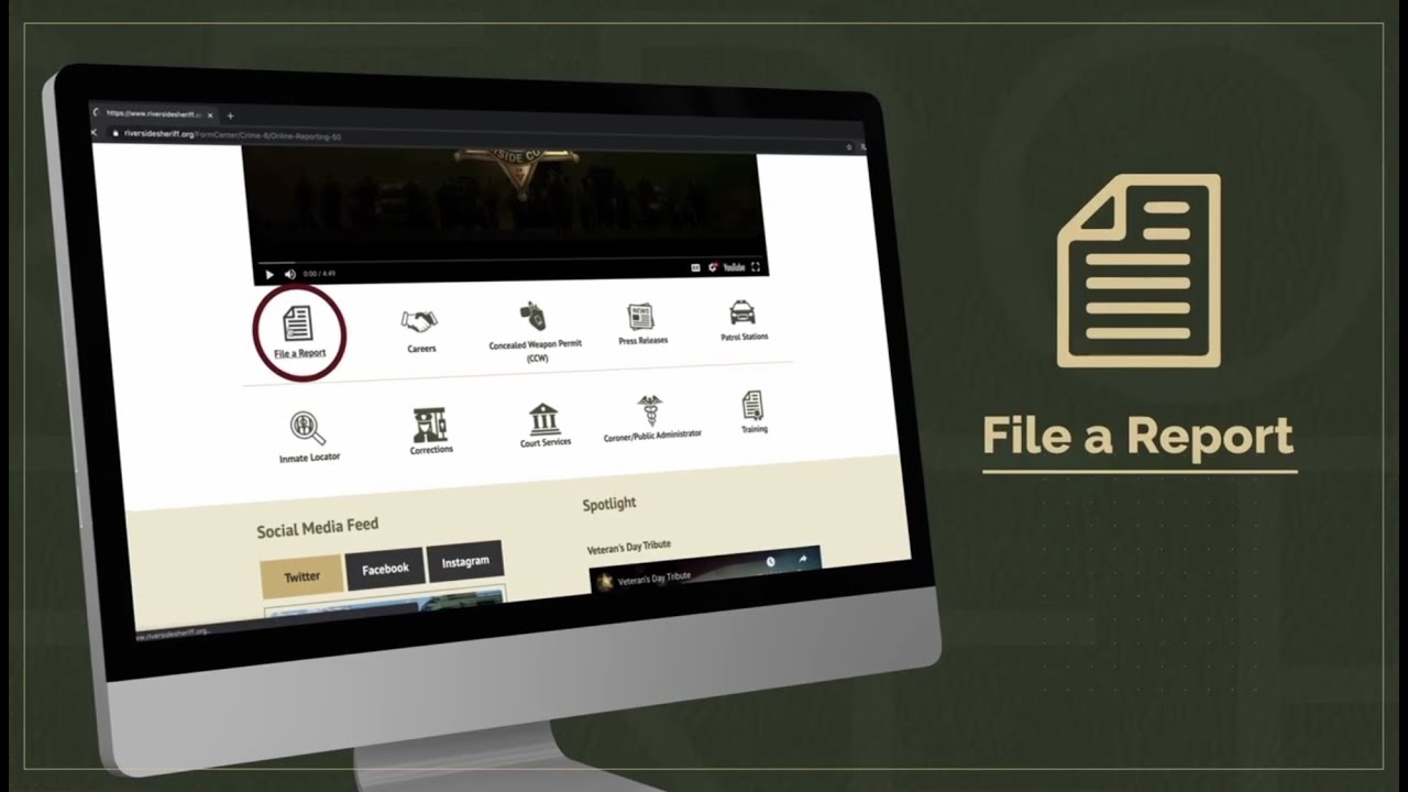 Online Reporting System - YouTube