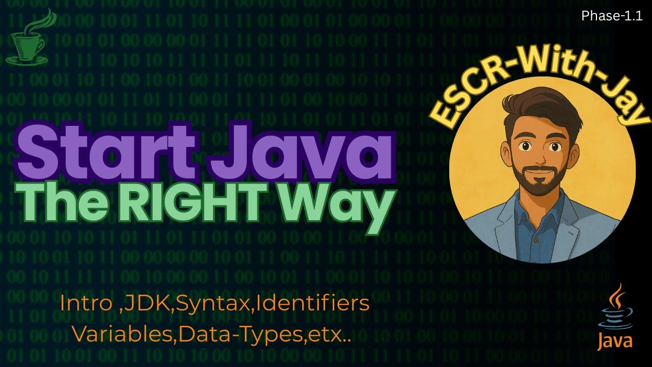 "Getting Started with Java 💻 | JDK, Syntax, Variables & Operators in One Video!"|| ESCR With Jay ...