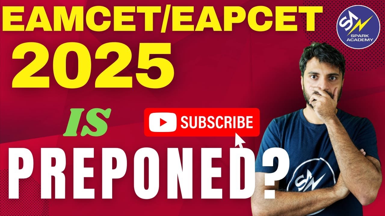 EAMCET/EAPCET 2025 PREPONED?! What to do? Best Strategy|Get ready with ...