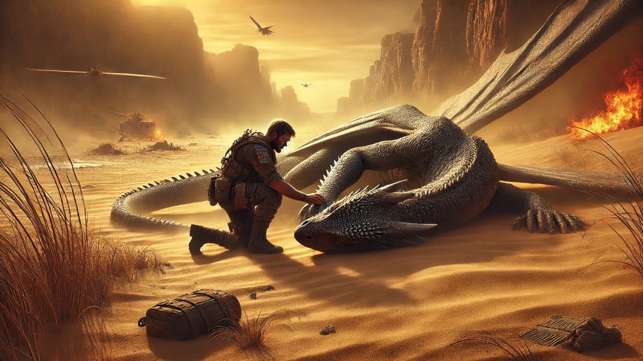 Human Man helps an injured alien Dragon. Five minutes later, the ...