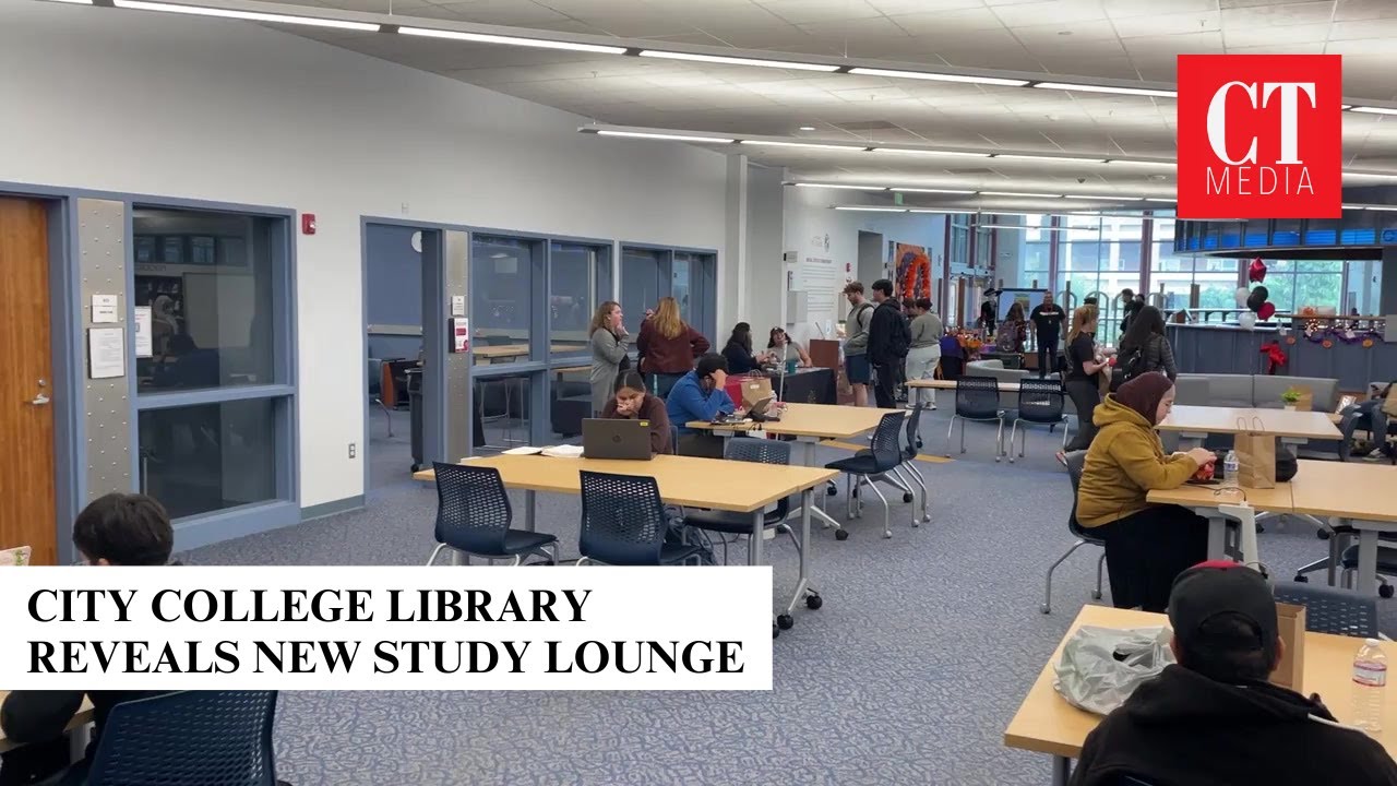 City College library reveals new study lounge - YouTube