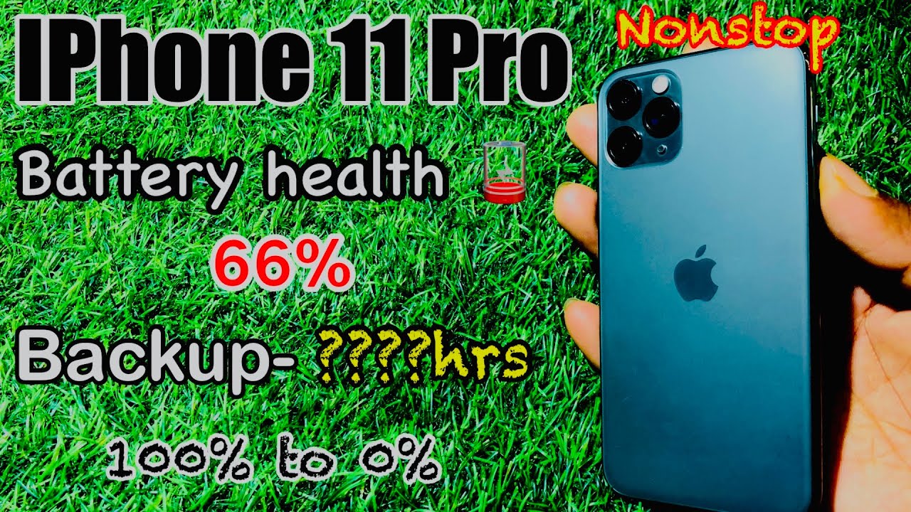 iphone 11 pro battery backup test | 66% battery health| iphone 11 pro ...