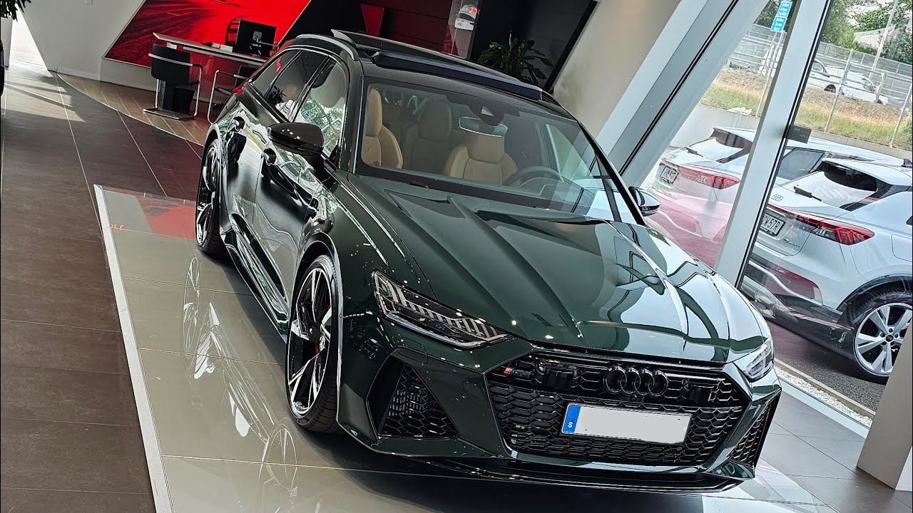 Audi RS6 Avant 2023 Audi Exclusive GoodWood Green exterior with Cognaq ...