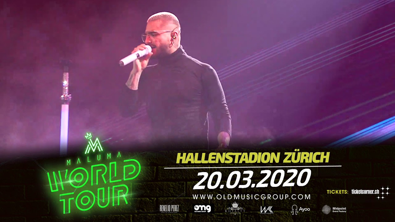 Maluma Konzert @ Hallenstadion Zürich 20.03.2020 - YouTube