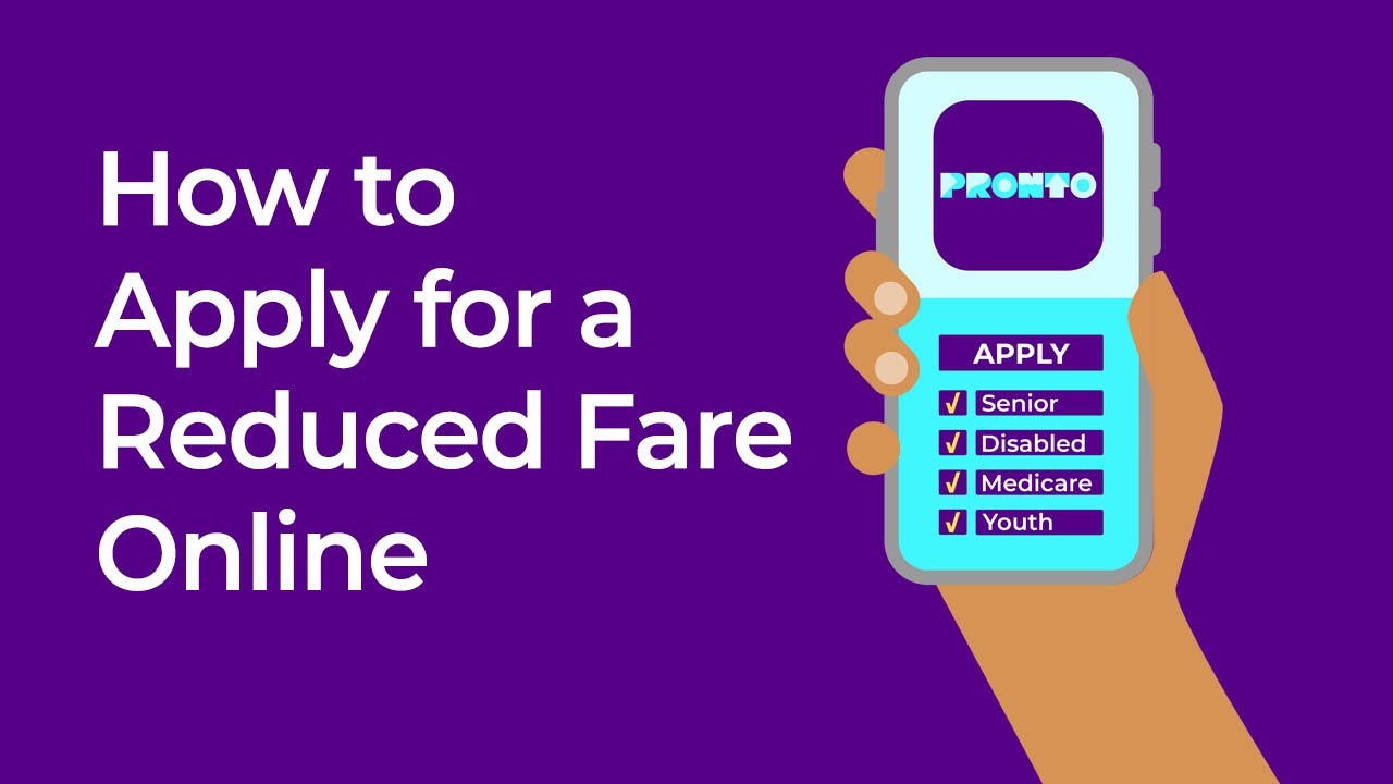 PRONTO - How to Apply for a Reduced Fare Online - YouTube