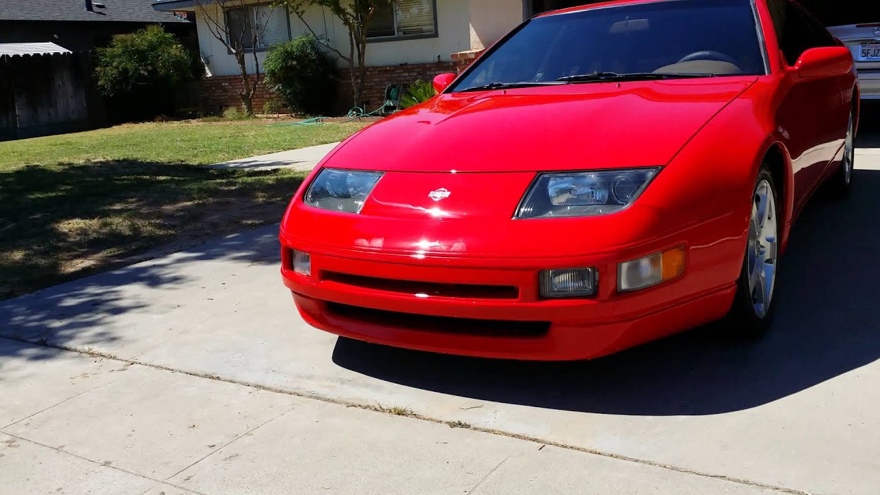 Nissan 300zx 1994 for just painted Porsche red - YouTube
