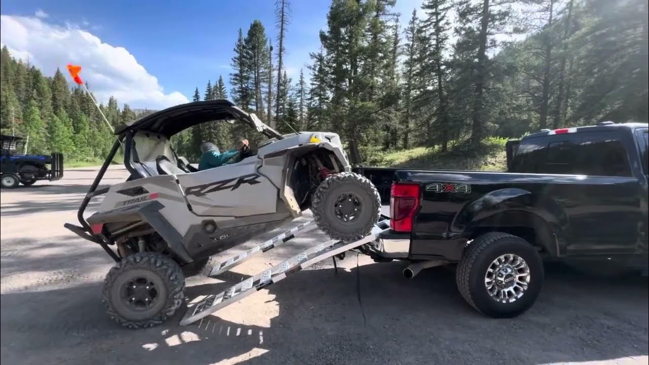 2021 Polaris RZR Trail S Loading in to Truck Bed 60” wide - YouTube